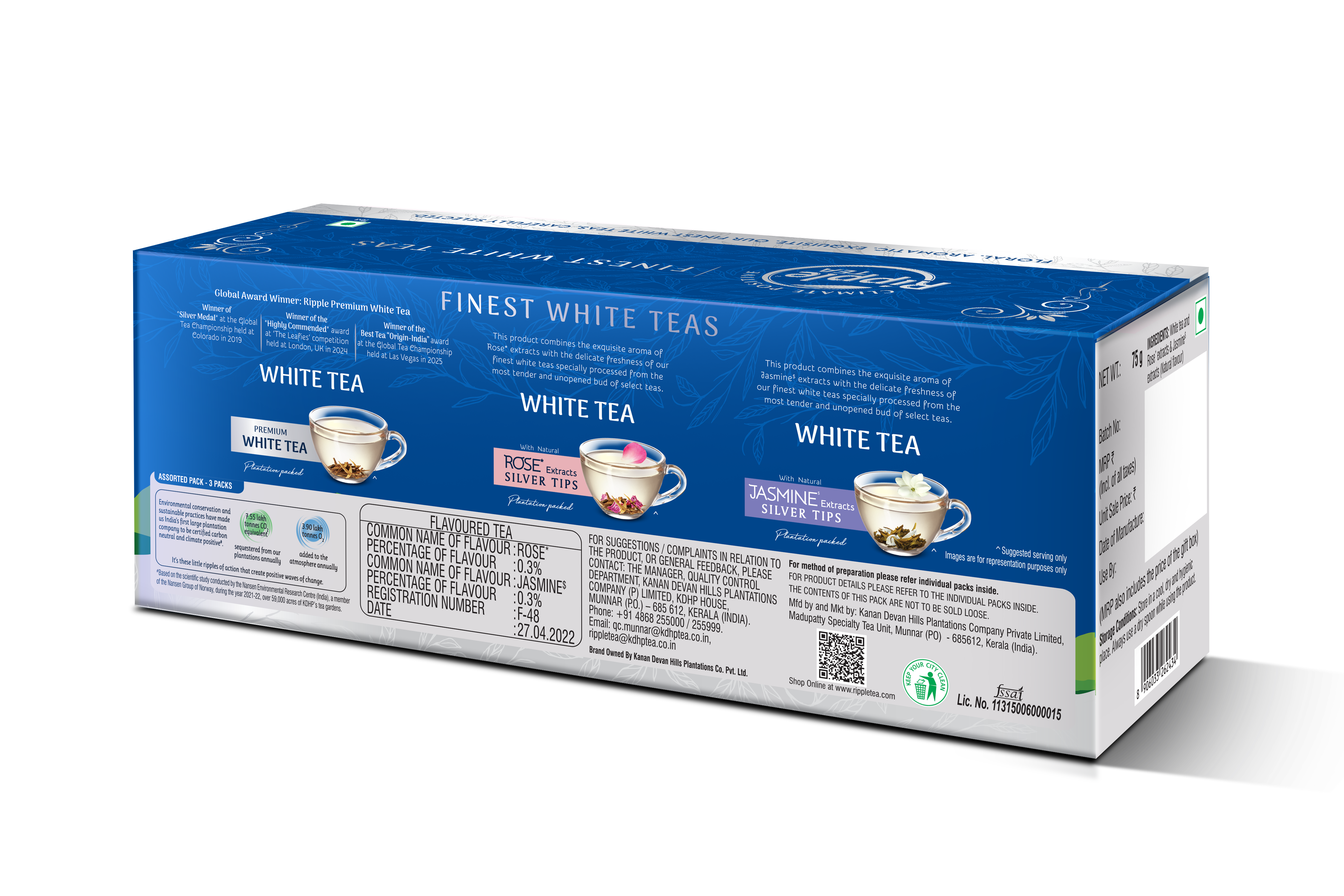 Ripple Finest White Teas Gift Box - 75 g